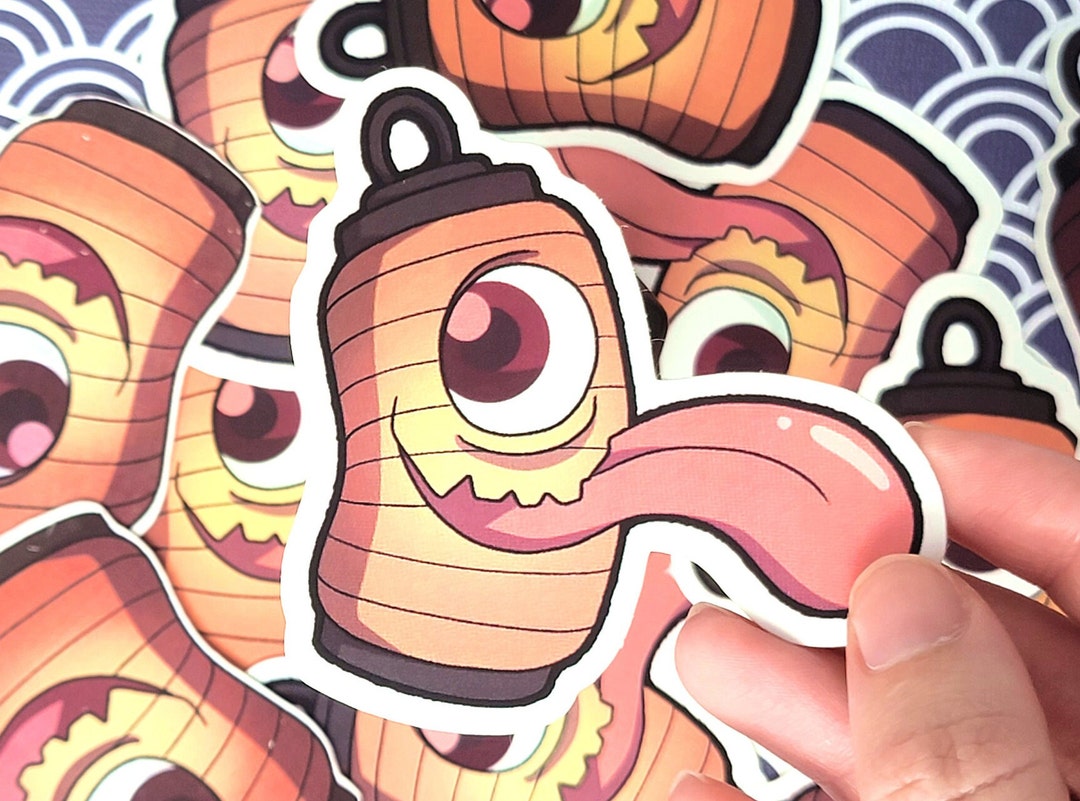 Chochin-obake - Cute Yokai 3 in Waterproof Vinyl Sticker - Etsy