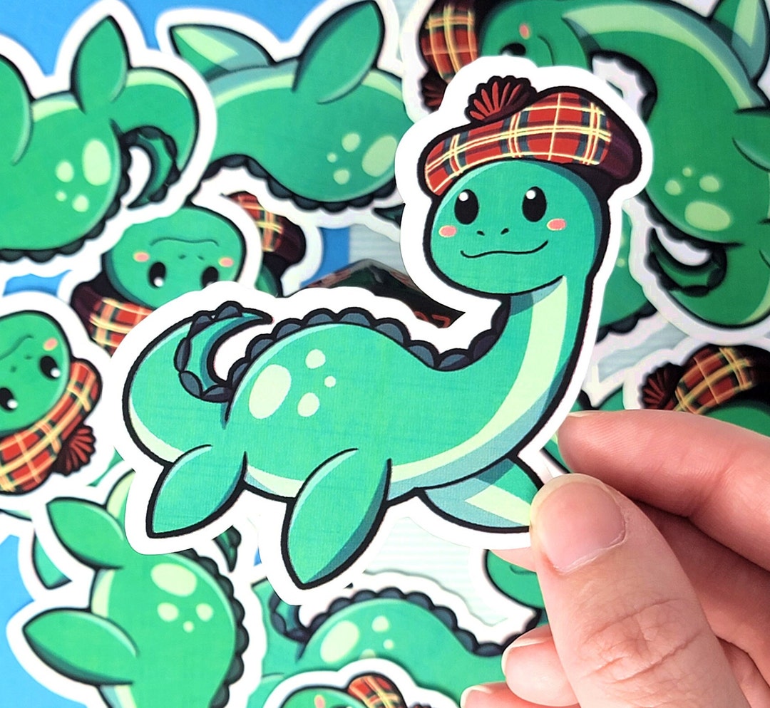 Nessie - Cute Cryptid Loch Ness Monster 3 in Waterproof Vinyl Sticker ...