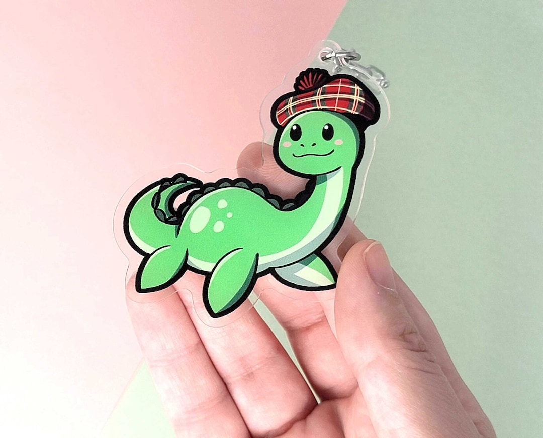 Nessie - Cute Cryptid Loch Ness Monster 2.5 in Double-sided Acrylic ...