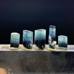 Natural Blue Cap Tourmaline Crystal, Beautiful Tourmaline Raw Crystal ...