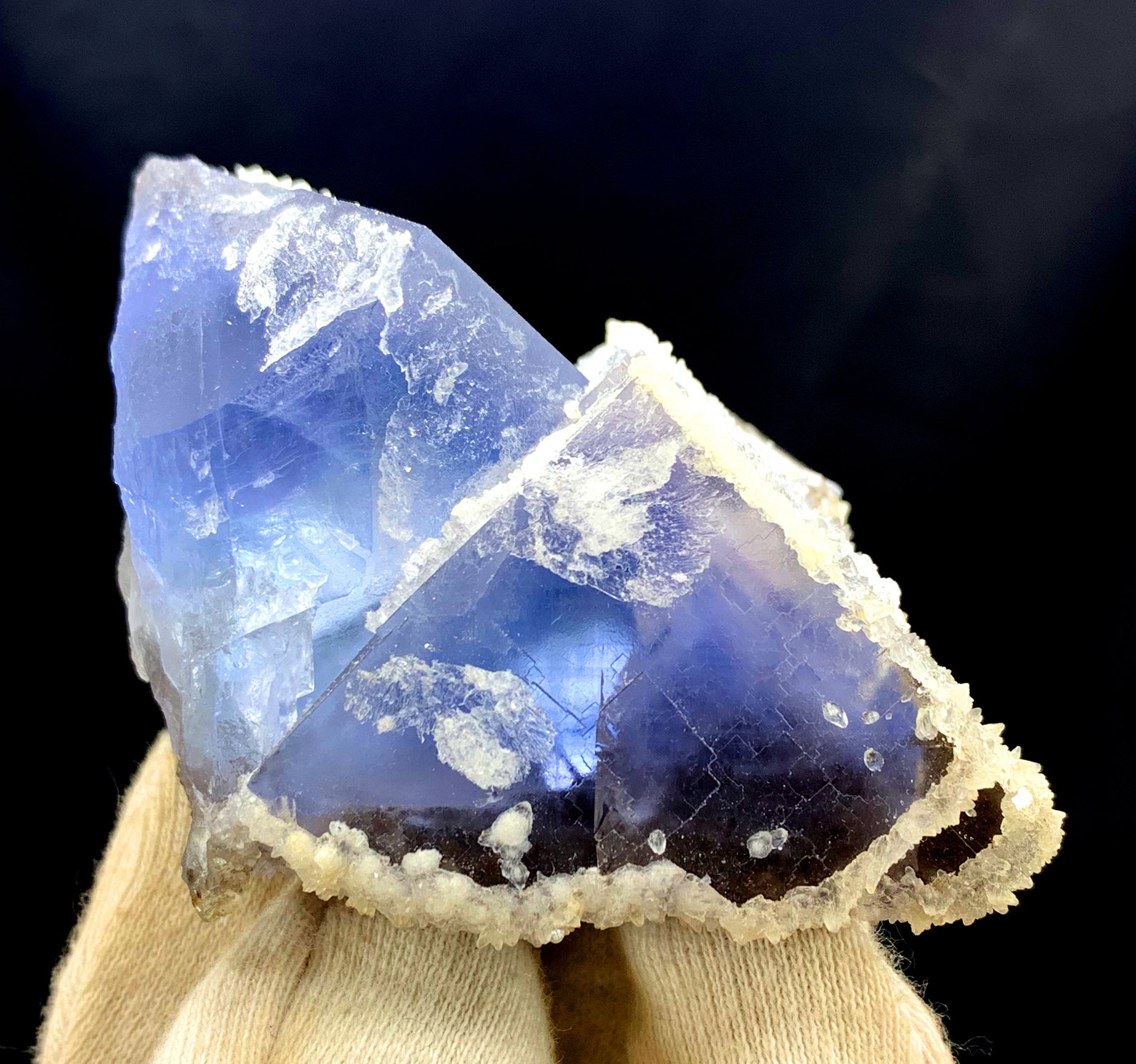 Cristallo di fluorite cubica fantasma con spray calcite 253 | Etsy