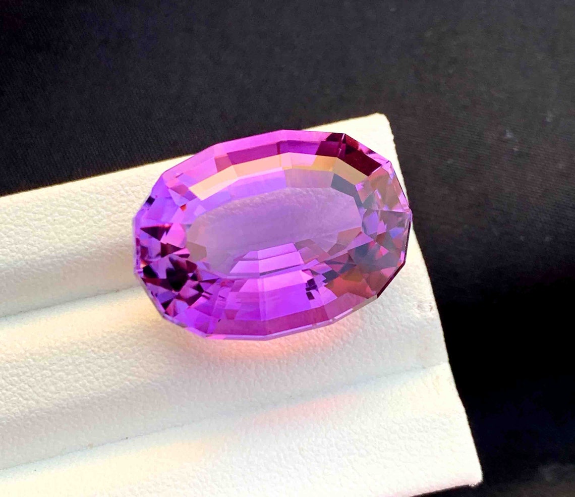 Amethyst Gemstone Top Grade Natural Amethyst Oval Cut | Etsy