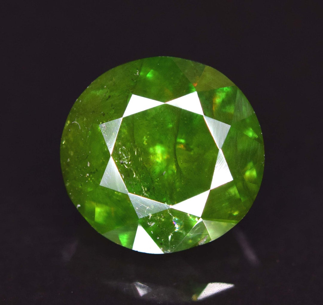 4 ~ Carats Natural Green Sphene Titanite Gemstone From Pakistan ~ 9*9*6 ...