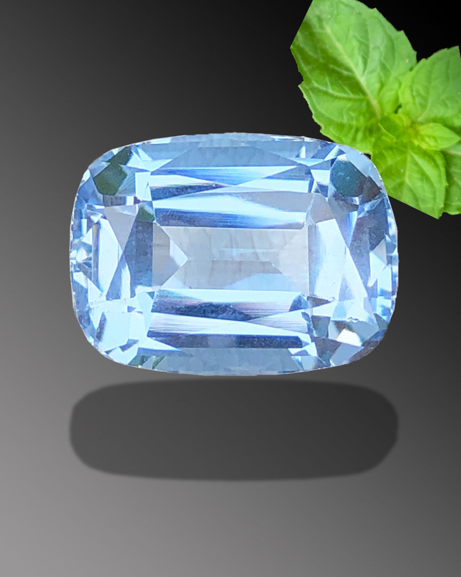 Aquamarine Loose Gemstone Perfect Cushion Cut Beautiful - Etsy