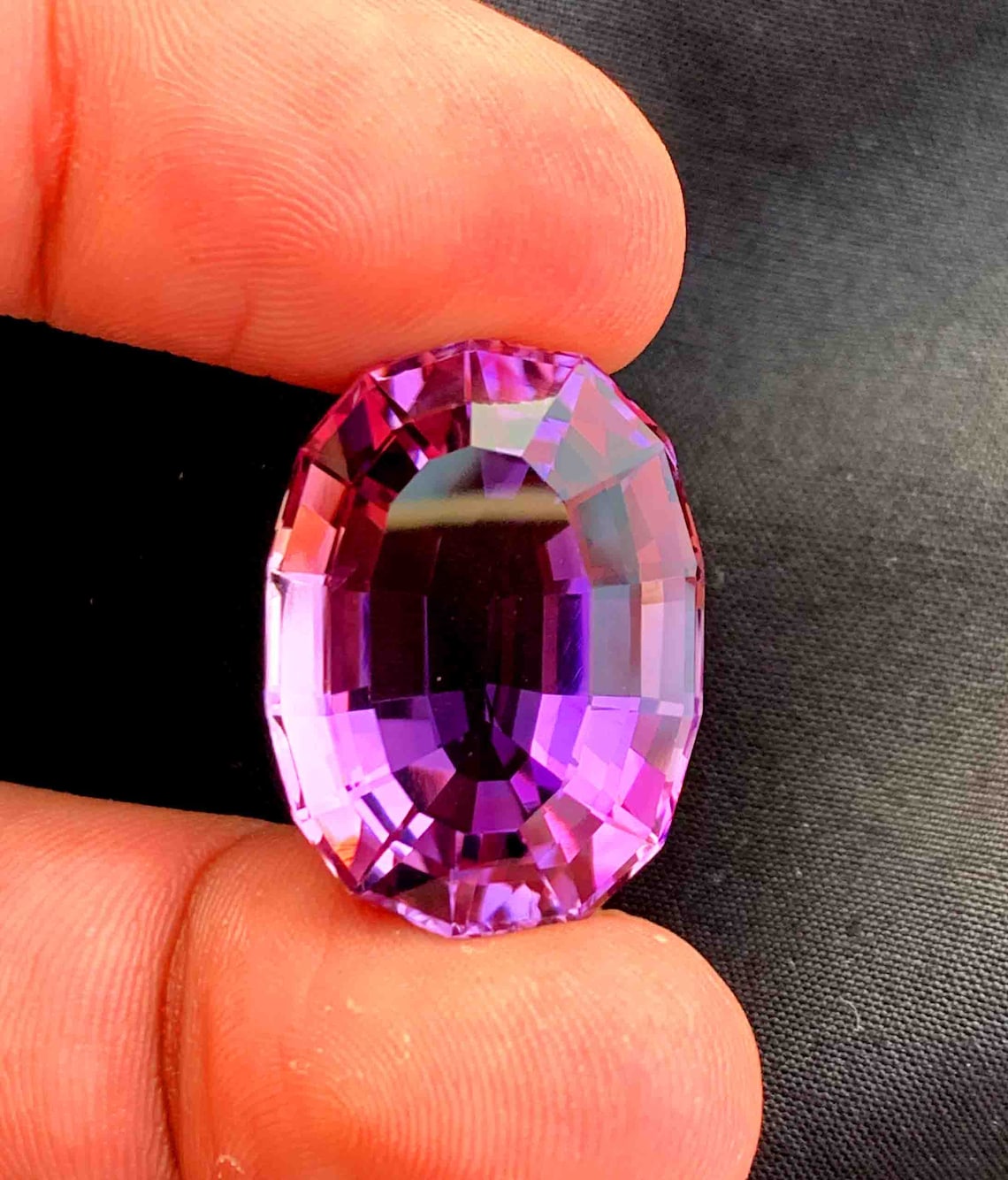 Amethyst Gemstone Top Grade Natural Amethyst Oval Cut | Etsy