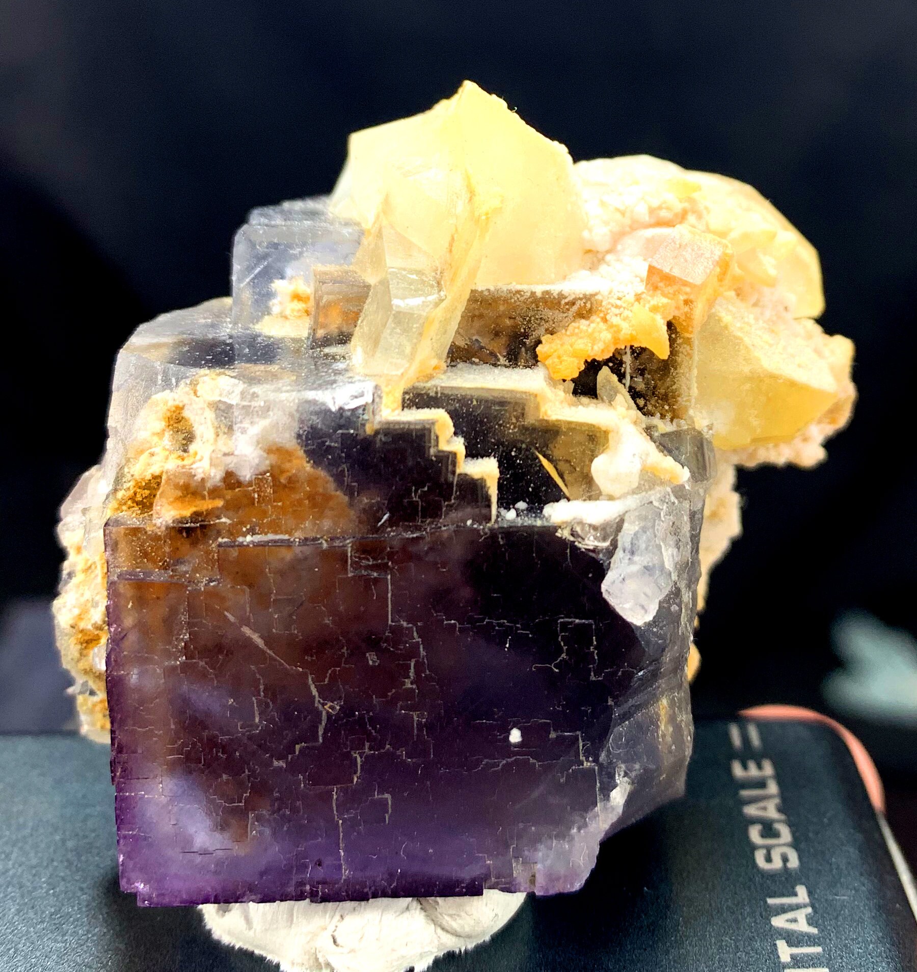 Phantom Cubic Fluorite Crystal With Dogtooth Calcite Crystal | Etsy