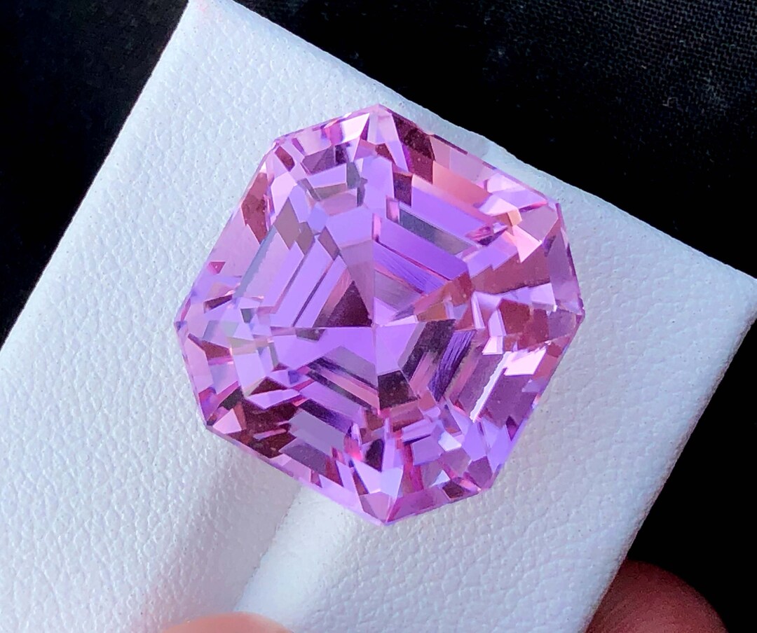 Kunzite Gemstone ~ Natural Pink Color Kunzite Asscher Cut ~ 31.30 ...