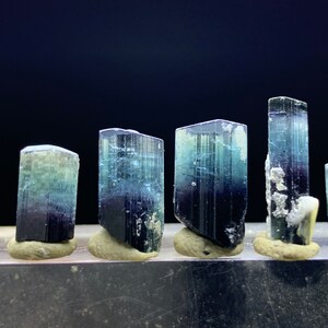 Natural Blue Cap Tourmaline Crystal, Beautiful Tourmaline Raw Crystal ...