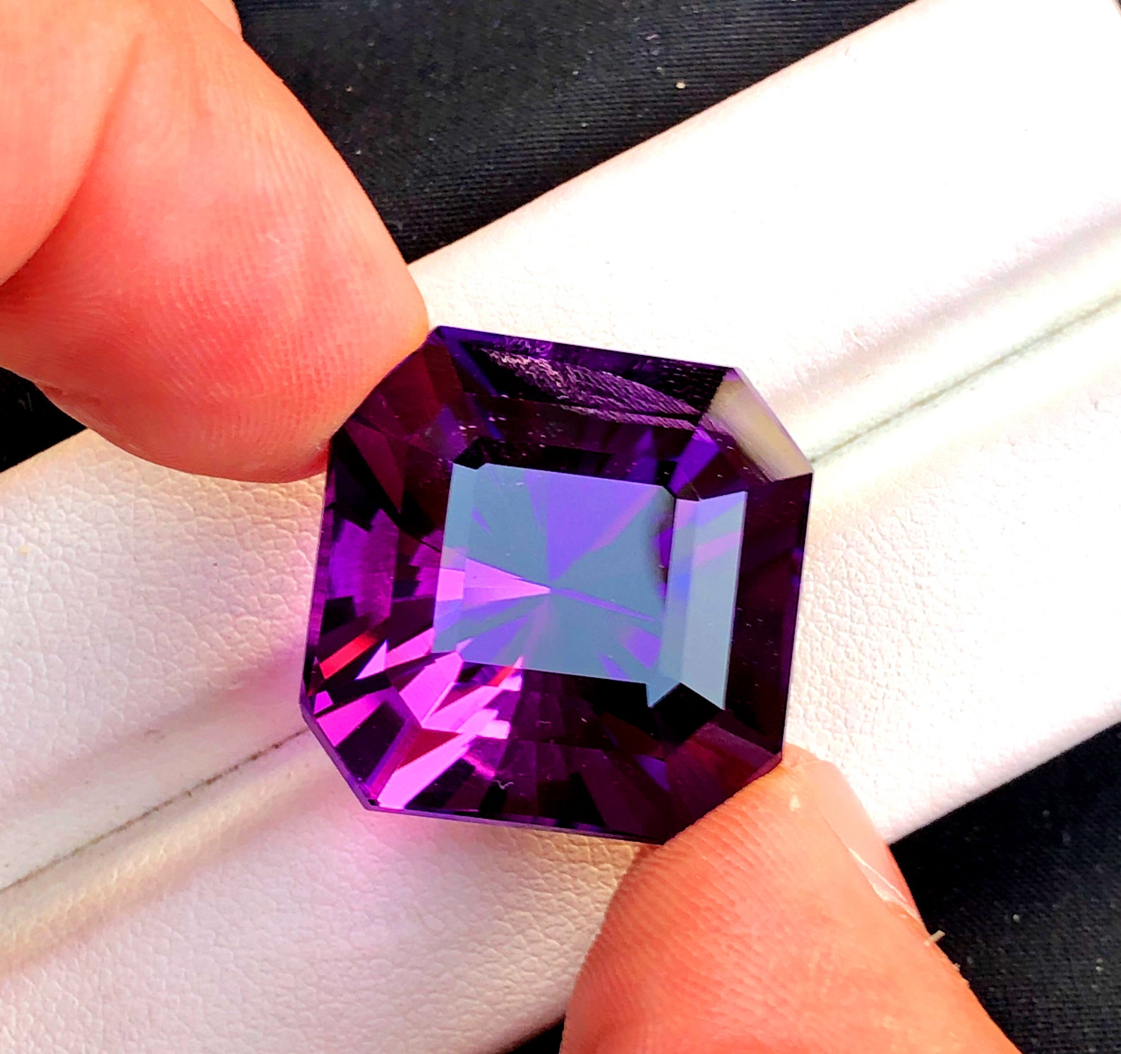 Amethyst Gemstone Top Grade Natural Amethyst Asscher Cut | Etsy