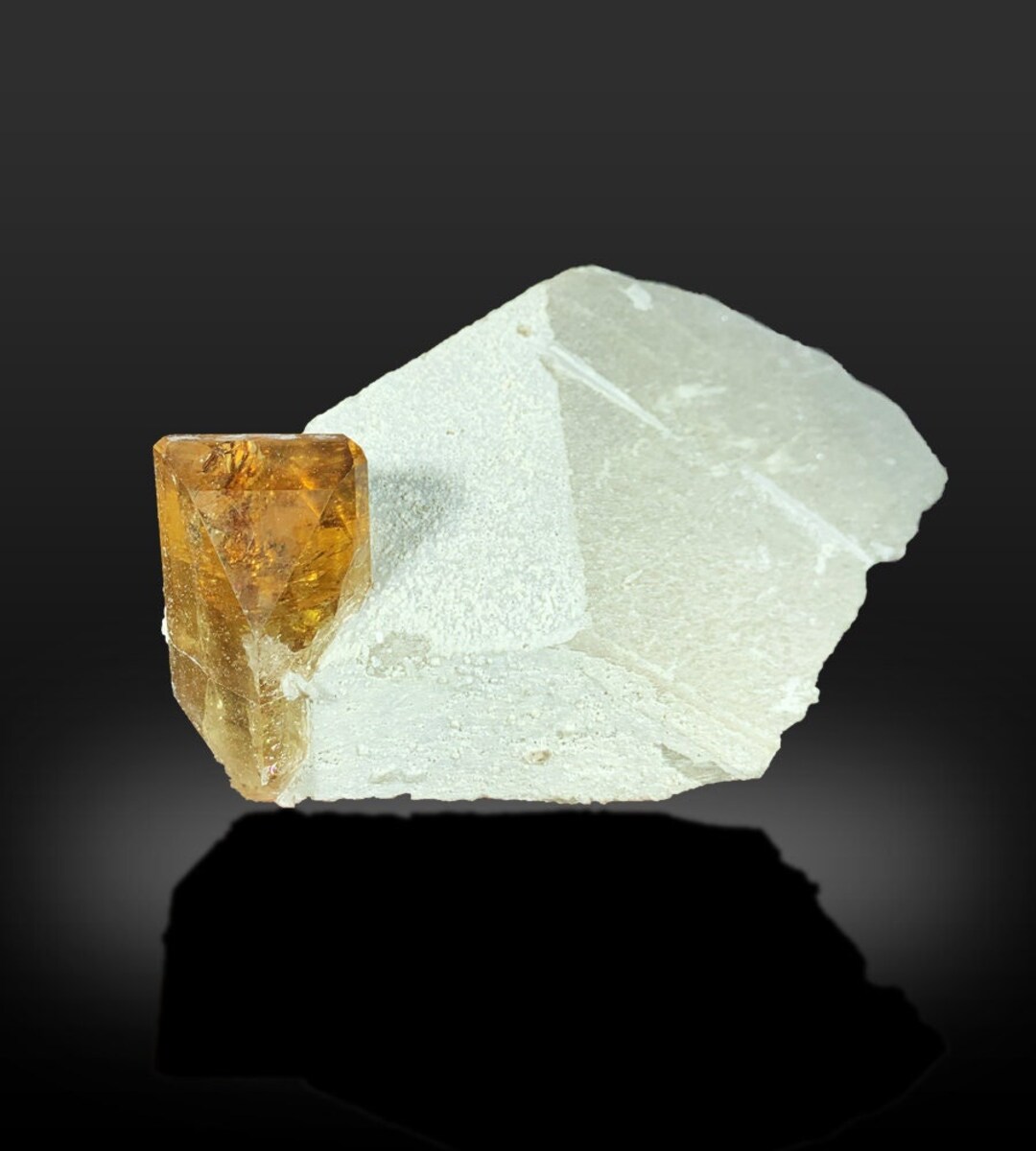 Topaz Specimen, Fine Topaz Sherry Color Crystal With Feldspar Matrix ...