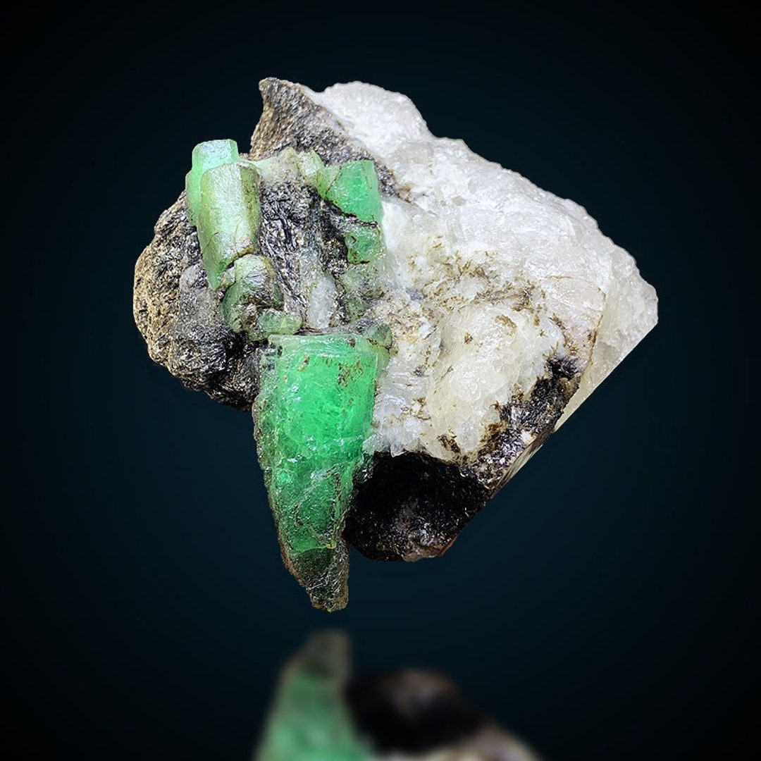 Collector Choice Natural Emerald Crystal Specimen, Unique Hexagonal ...