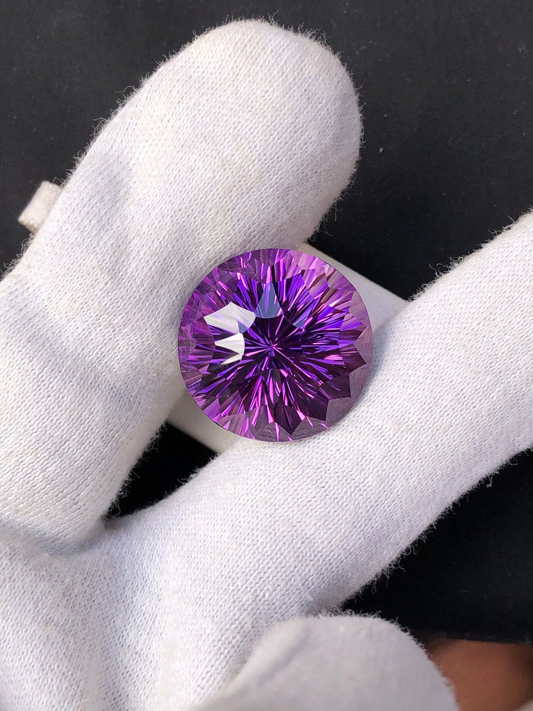 Amethyst Gemstone, Natural Amethyst, Eye Clean Clarity, Round Carving ...