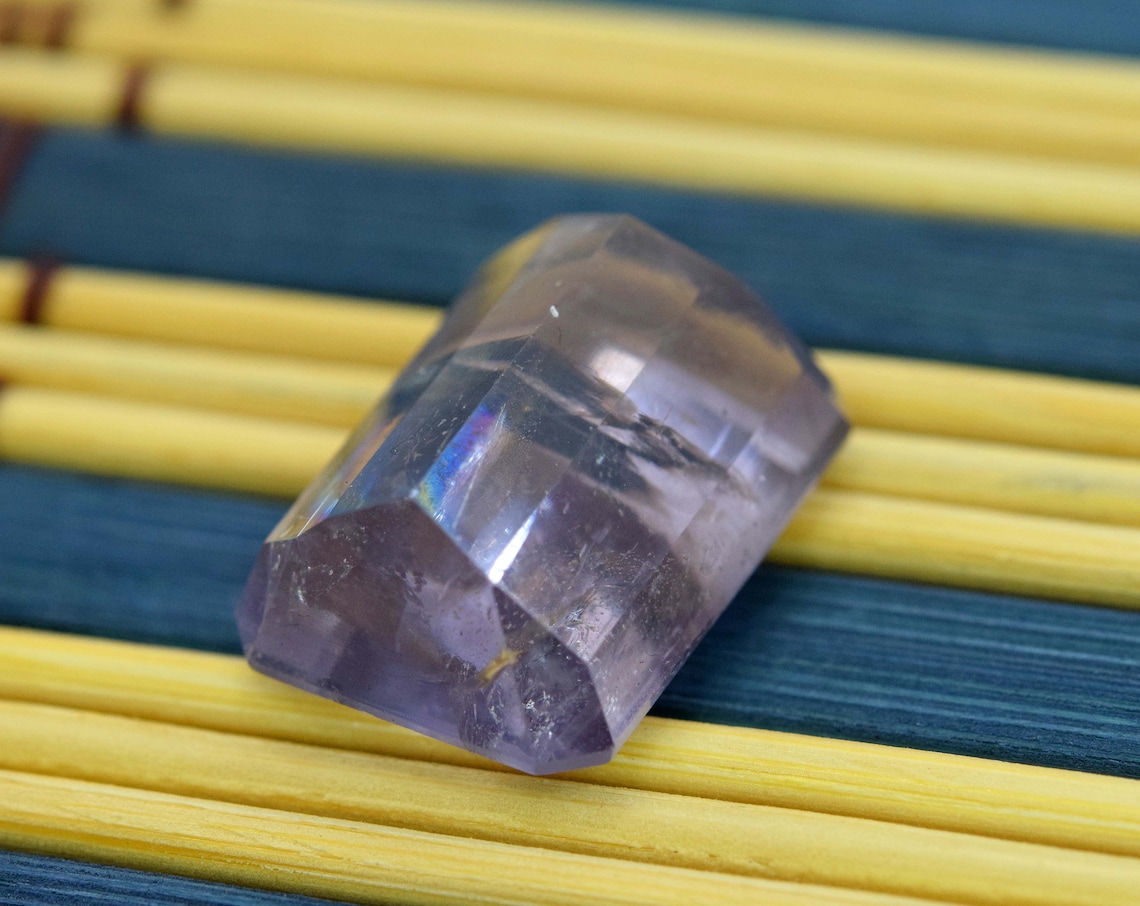 22.90 Large Square Cut Rare Salt Purple Color Natural Apatite | Etsy