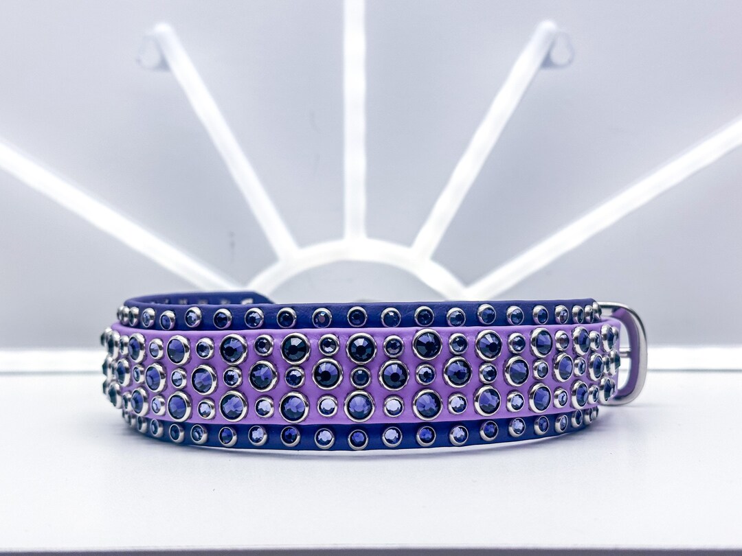 The sirius 1 Inch Biothane Bling Collar crystal Border Not - Etsy