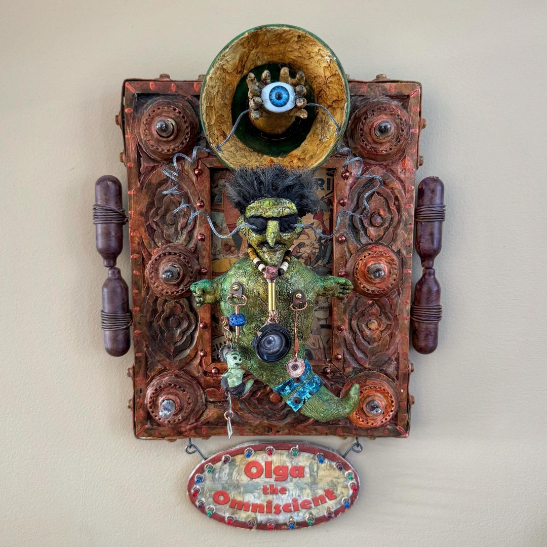 Altered Art Creepy Circus Fantasy Creature - Olga the Omniscient is a ...