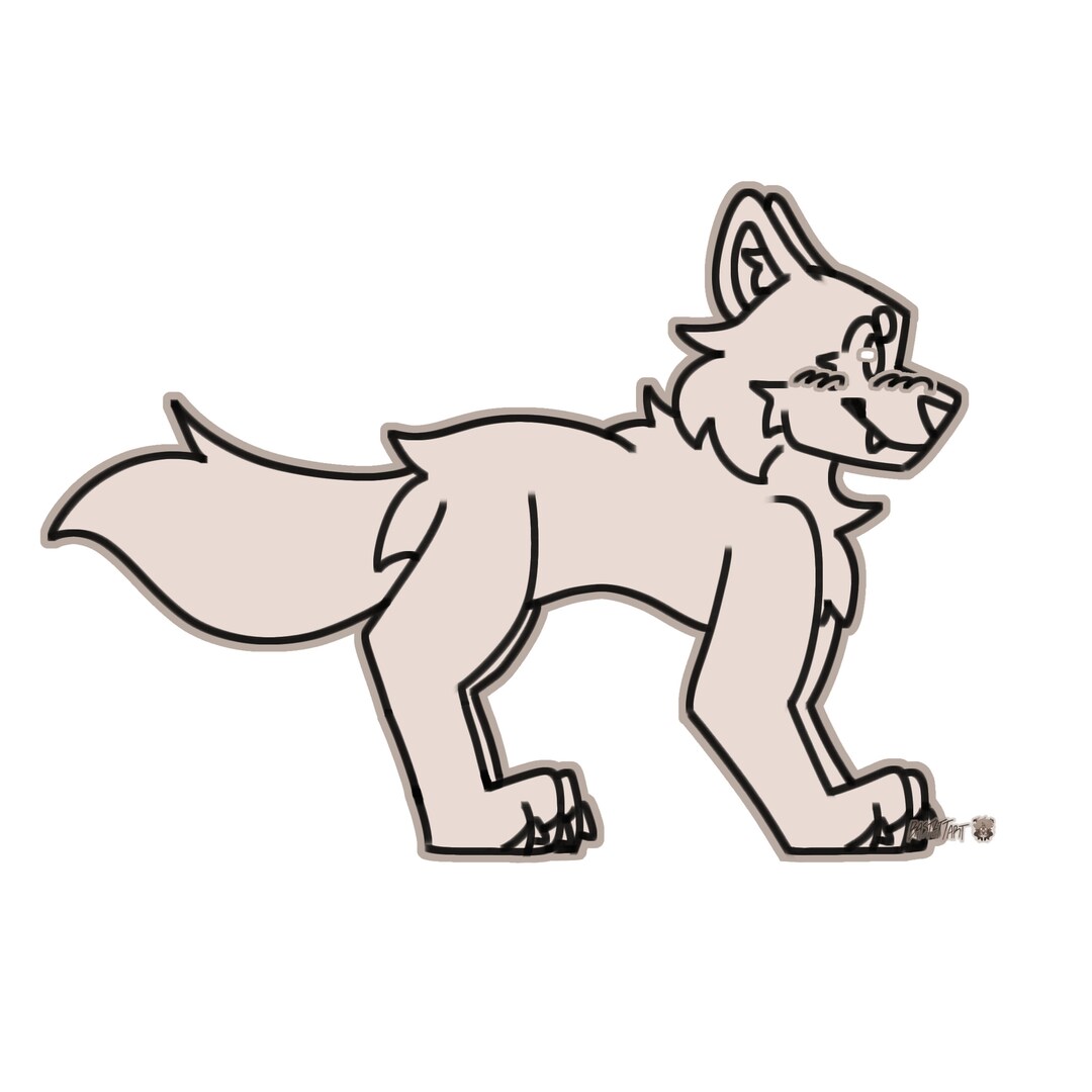 Feral Canine Fullbody Base - Adoptables Dog Furry Fursona Ref P2U PNG ...