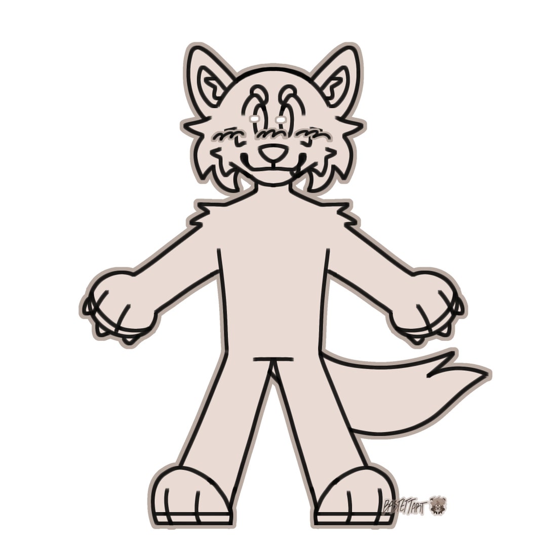 Canine Fullbody Base - Adoptables Dog Furry Fursona Ref P2U PNG PSD ...