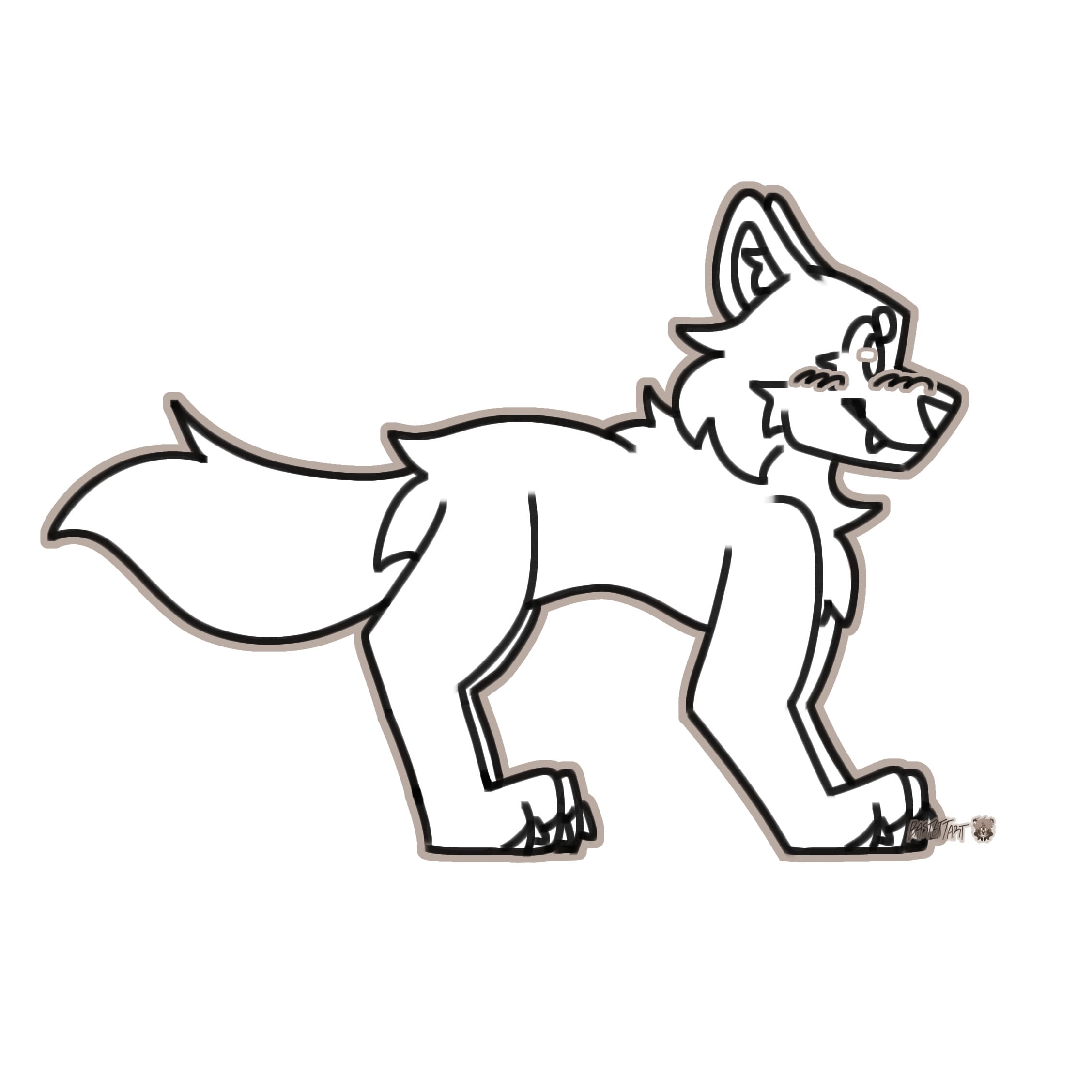 Feral Canine Fullbody Base - Adoptables Dog Furry Fursona Ref P2U PNG ...
