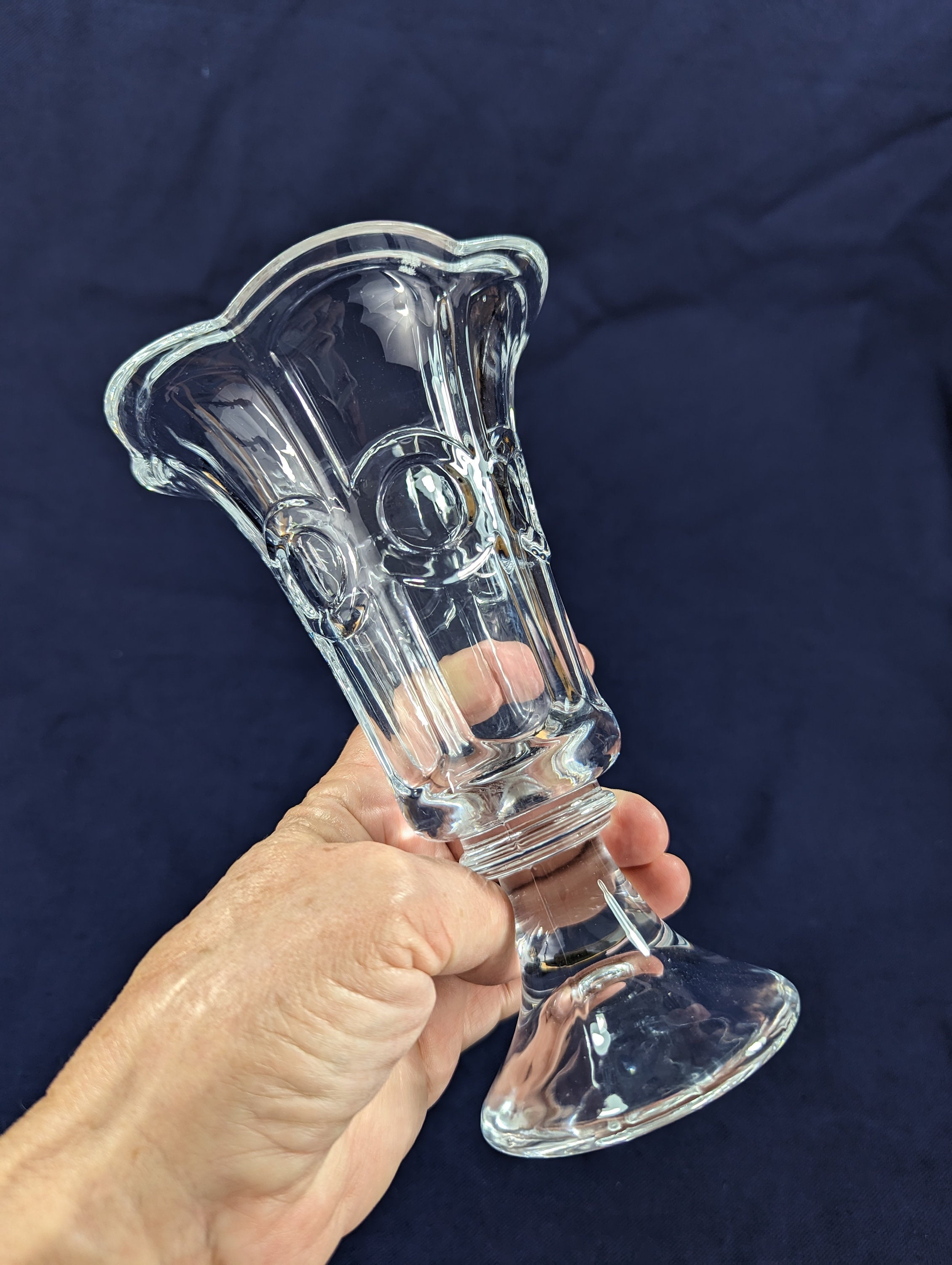 Vintage (EAPG?) Bullseye Design, Art Deco Sundae Glass (vase ...