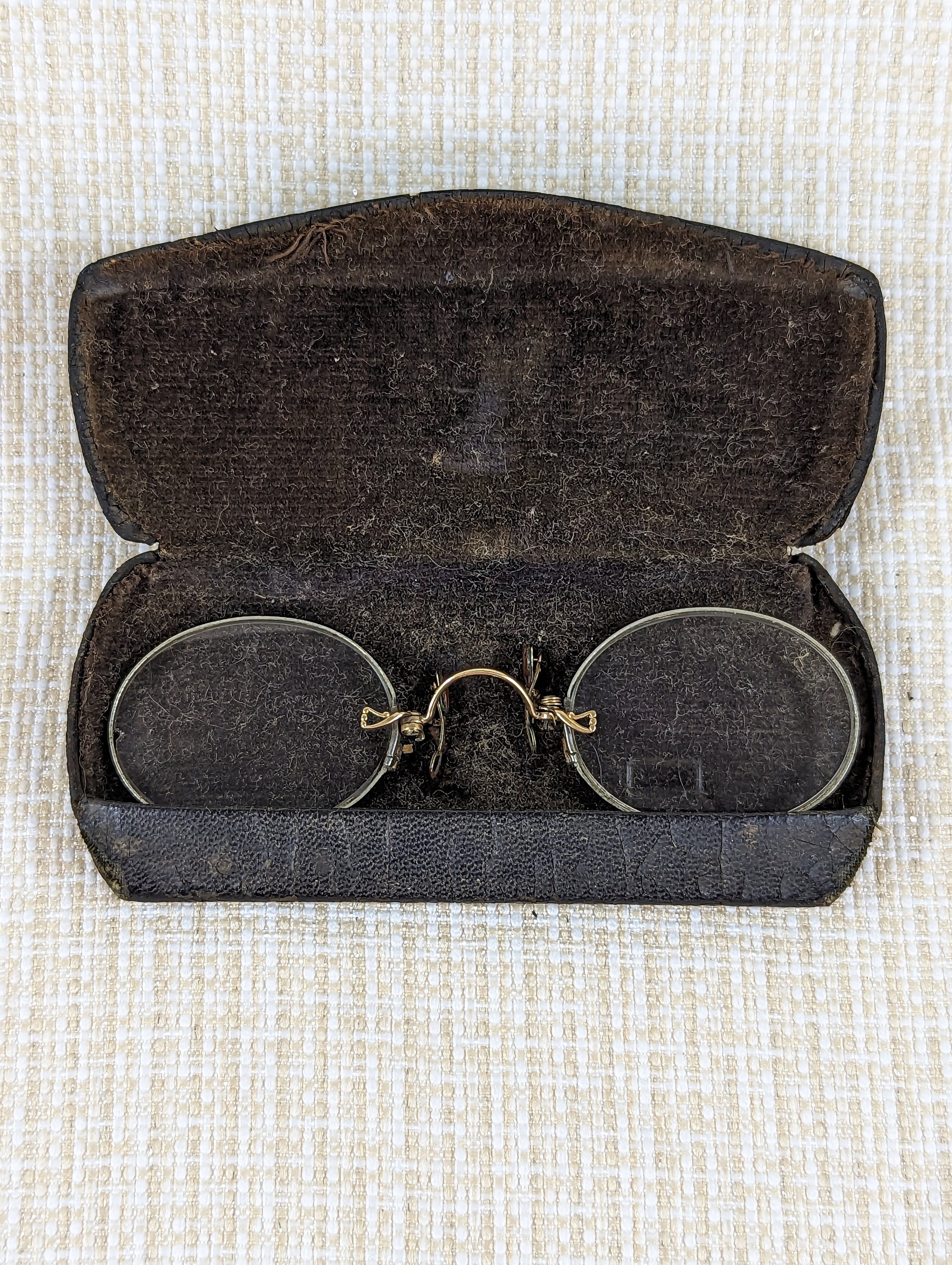 Antique Pince-nez Glasses Wire Rim Gold Bridge Marked - Etsy