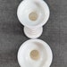 MCM Anchor Hocking Milk Glass Spindle Candle Holders, Set of 2, 1950 ...