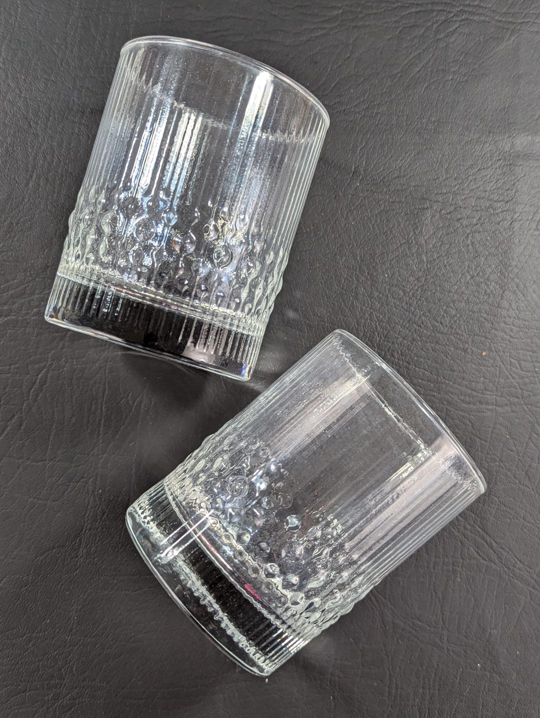 Vintage Durobor Glass, Alaska Pattern, Double Old-fashioned Glasses ...