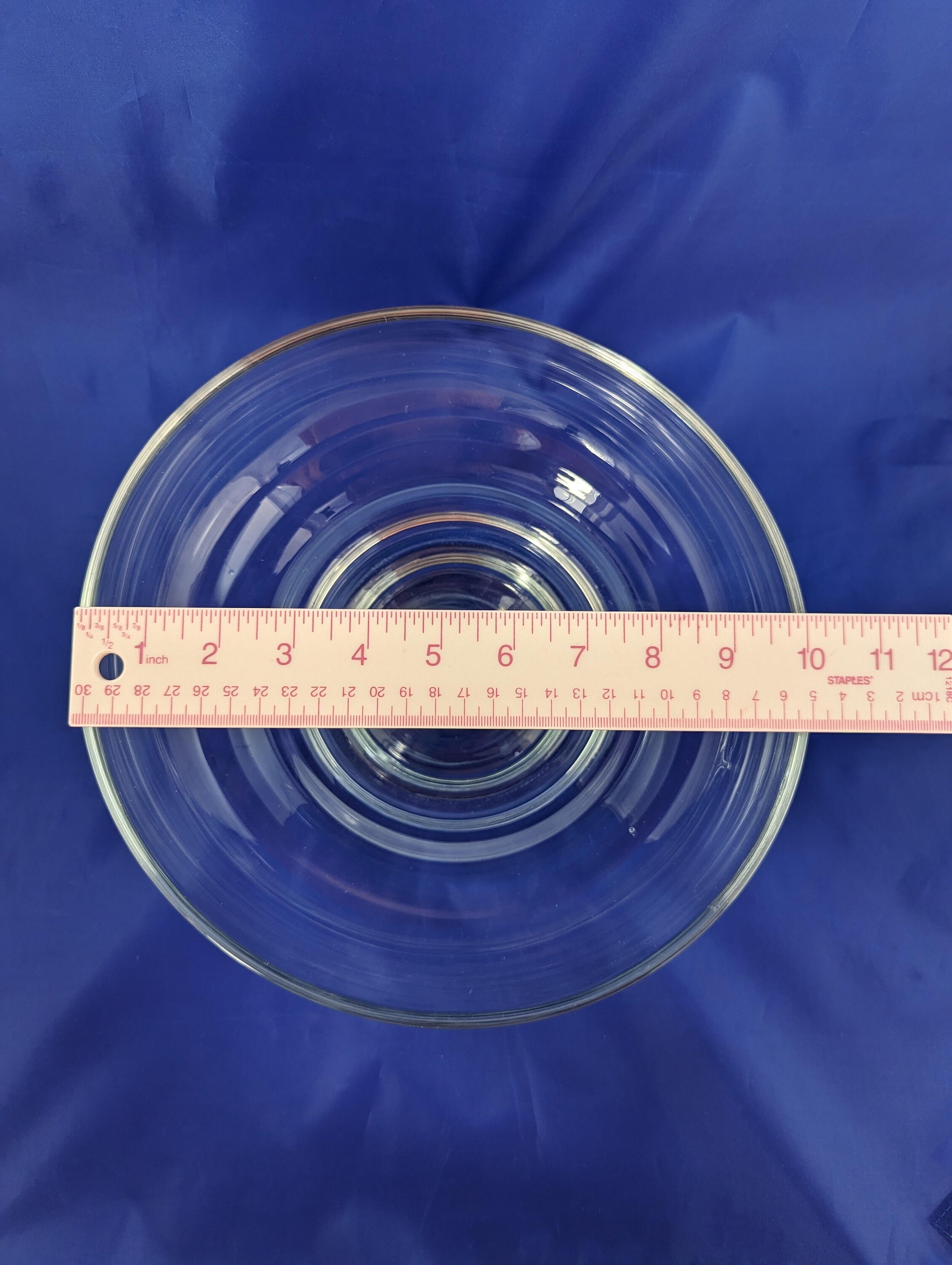 Vintage Hand Blown Glass Footed Fruit Bowl Unknown Artisan Etsy