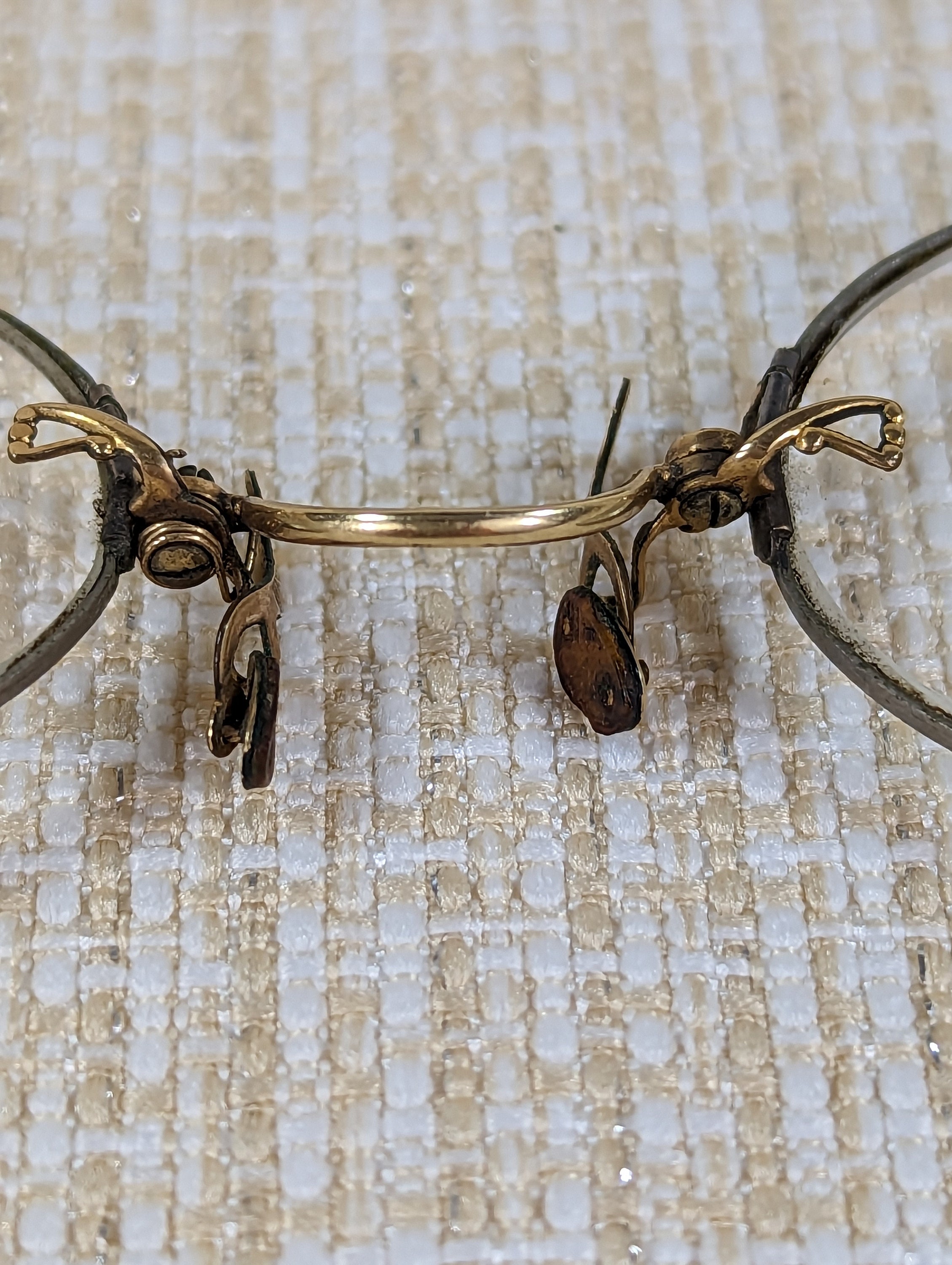 Antique Pince-nez Glasses Wire Rim Gold Bridge Marked - Etsy