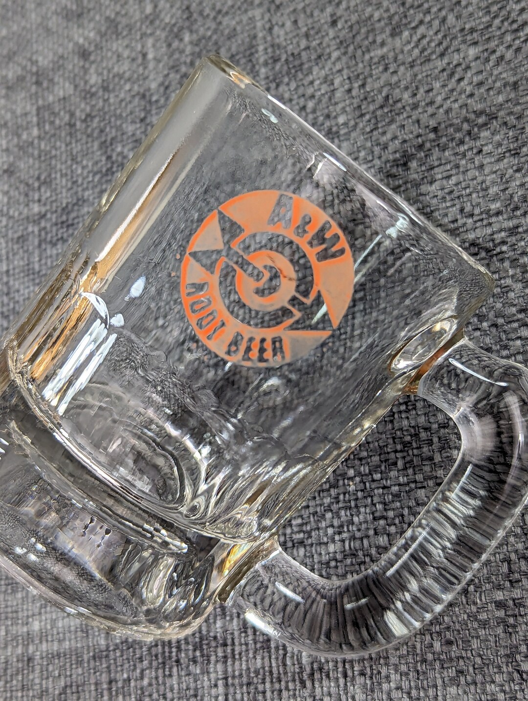 A&W Root Beer Baby Mug Glass Mug W/ Bullseye Arrow Logo From - Etsy
