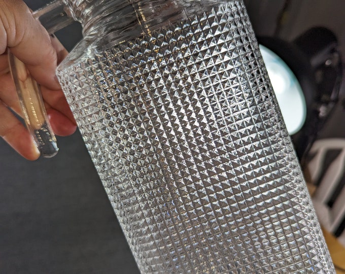 Mid-century Modern (MCM) Prisma Cut, Rectangular Water Pitcher ...