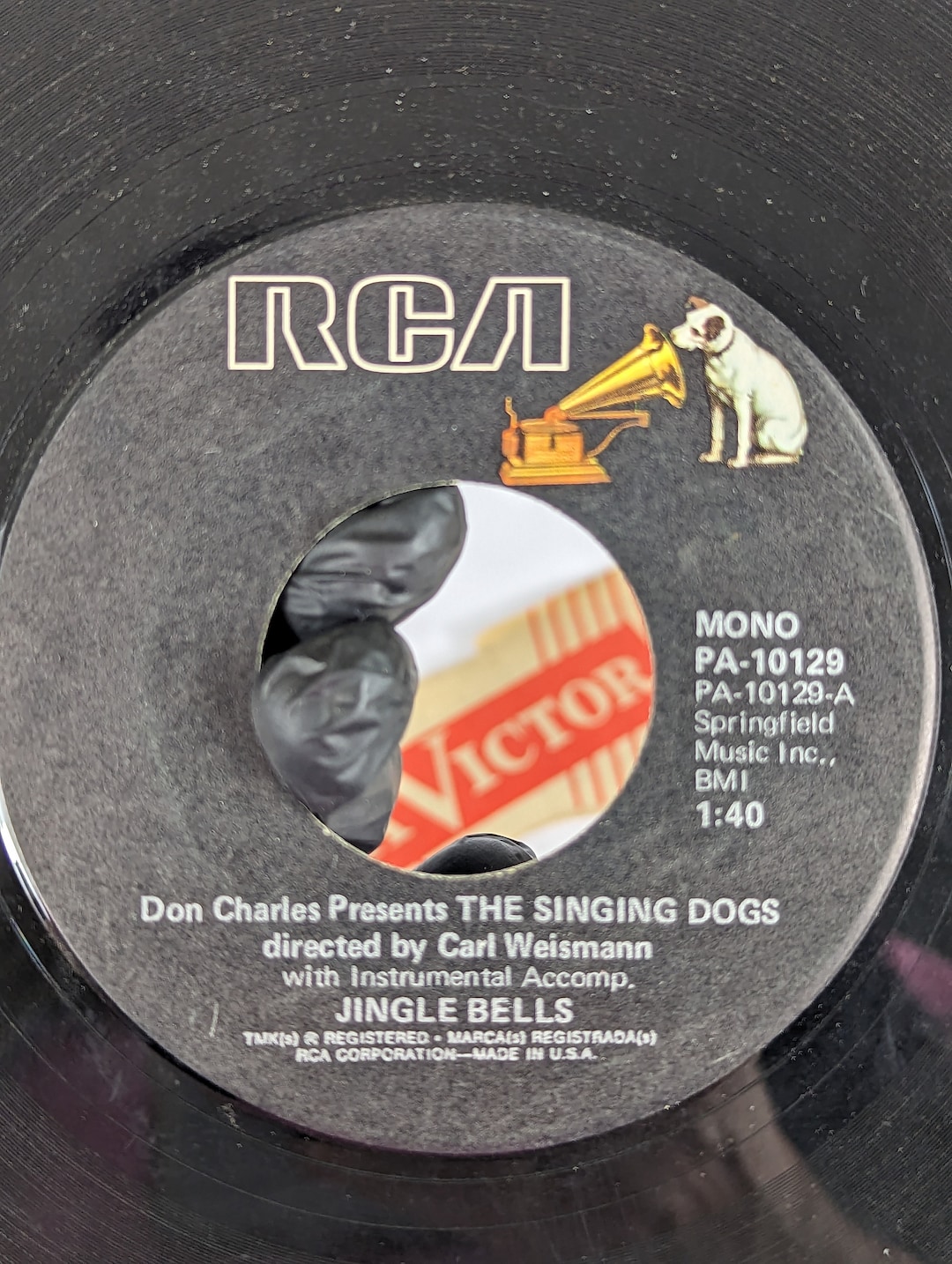 RCA Victor 45 Vinyl Record, Don Charles Presents the Singing Dogs ...