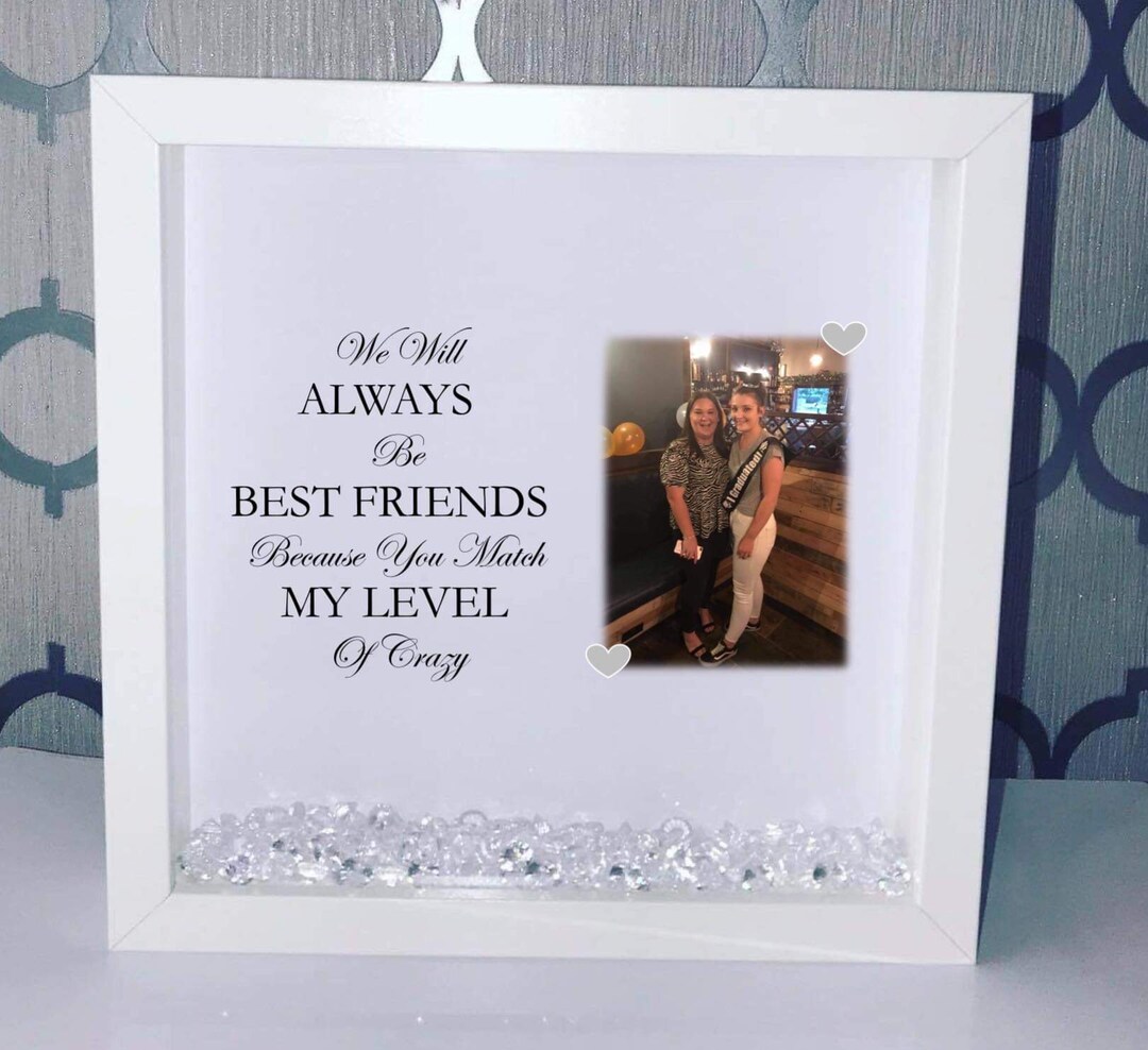 Personalised Art Best Friend Deep Box Photo Frame Gift Unique Keepsake ...