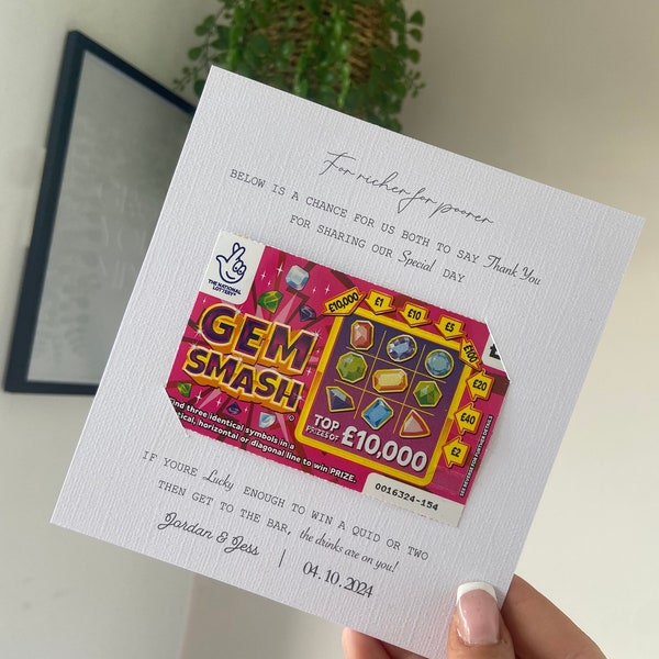 Scratch Card Wedding Favours - Etsy UK