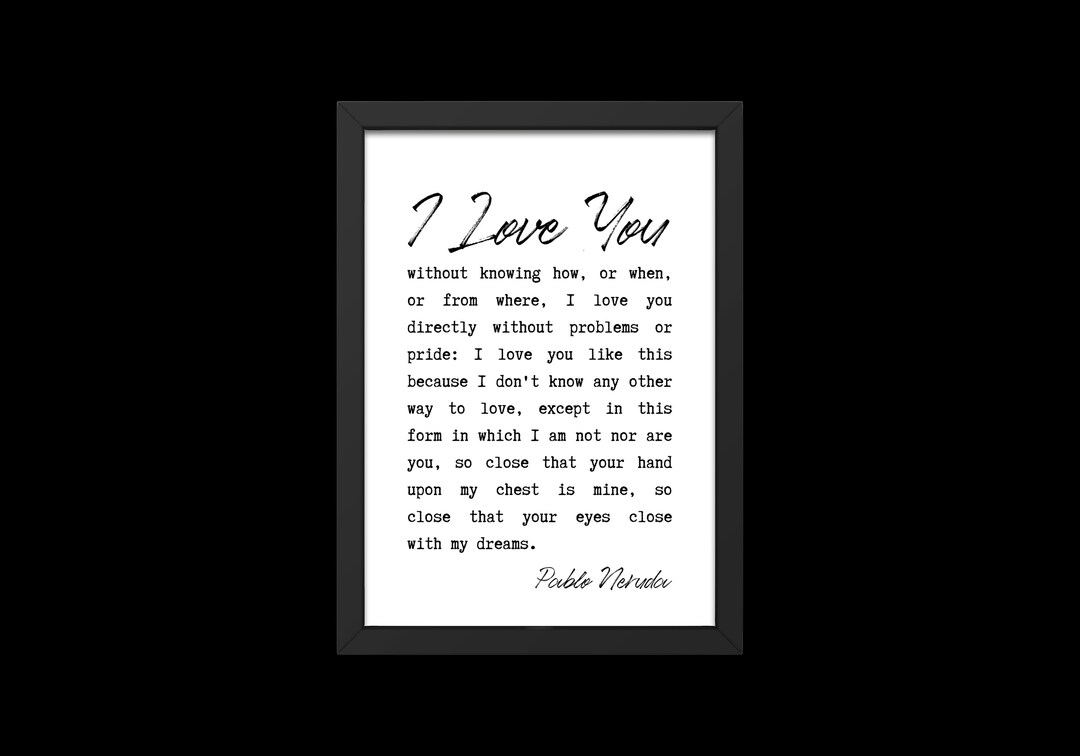 I Love You Poem Print Instant Download Wall Art Home Decor Etsy