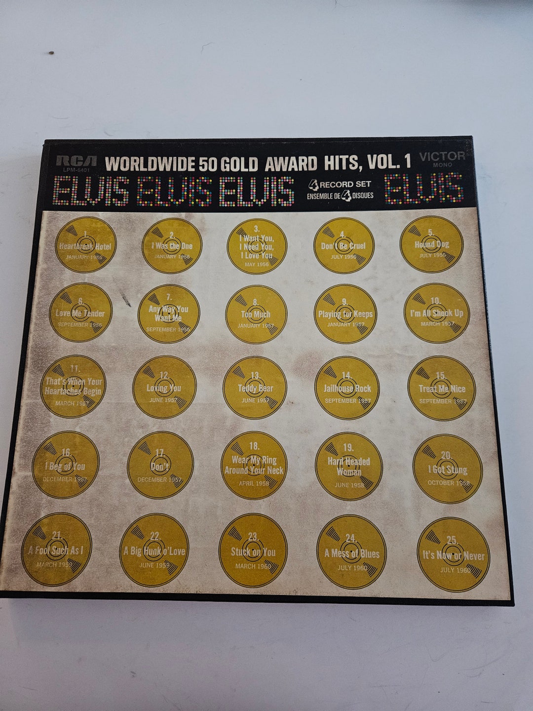 Elvis – Worldwide 50 Gold Award Hits, Vol. 1 - EX - 4 X Lp Records ...