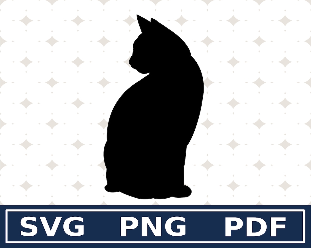 Cat SVG Clipart Animal Design Silhouette for Vinyl Decal Sticker ...