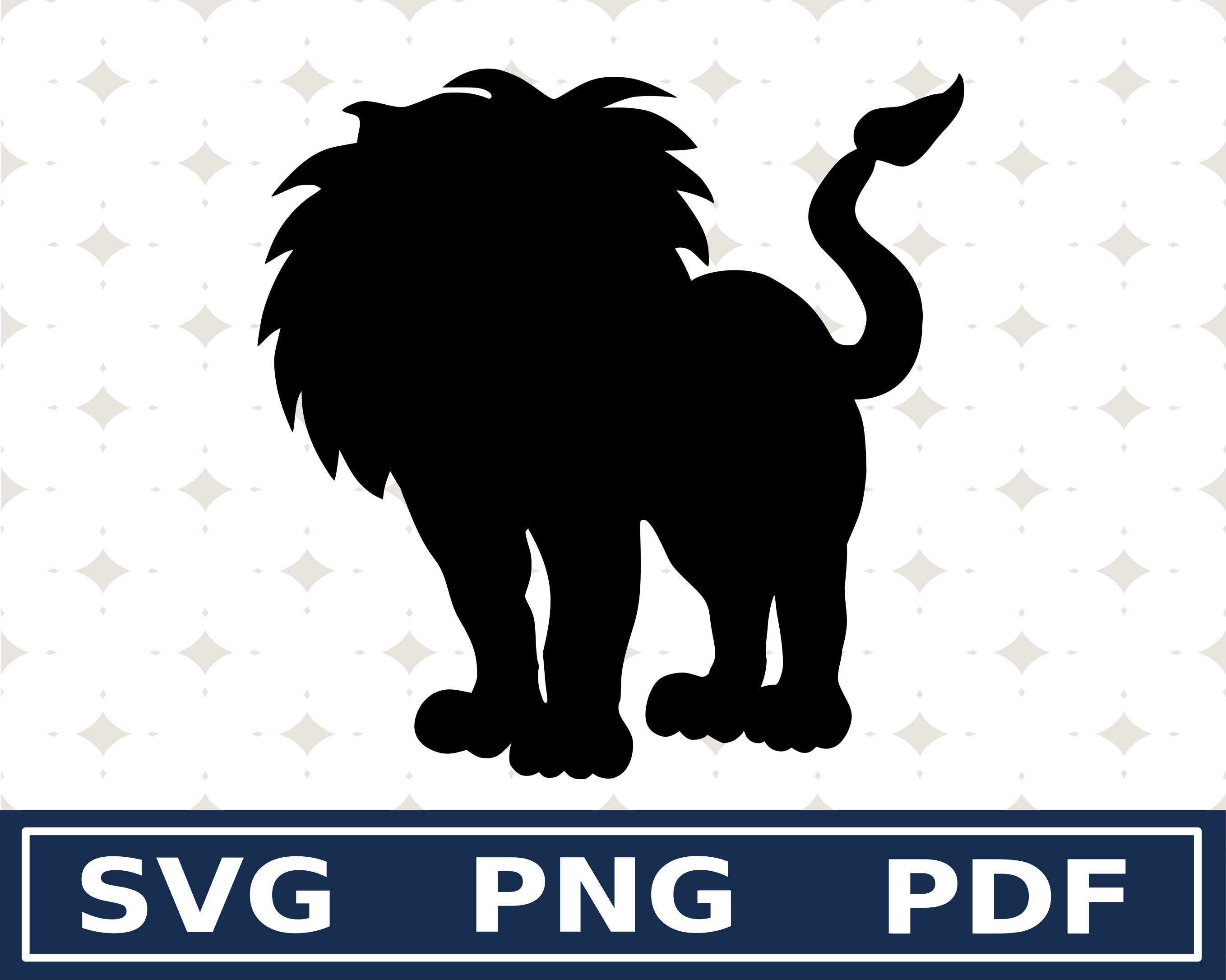 León SVG Clipart Animal Diseño Silueta Para Vinilo Calcomanía Pegatina ...