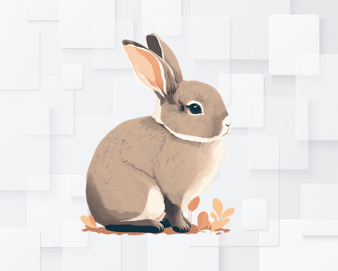 Cute Rabbit Bunny PNG Clipart Sublimation Design Transparent Background ...