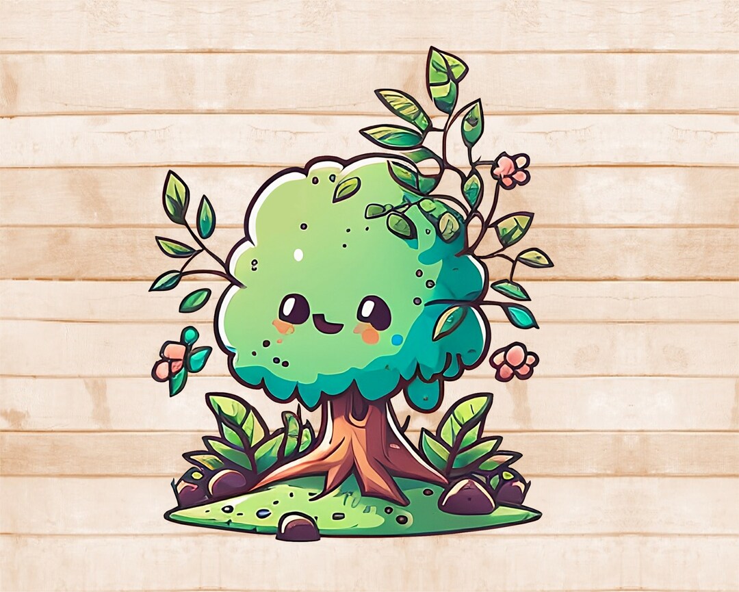 Cute Tree PNG Clipart Design Transparent Background Digital Download - Etsy