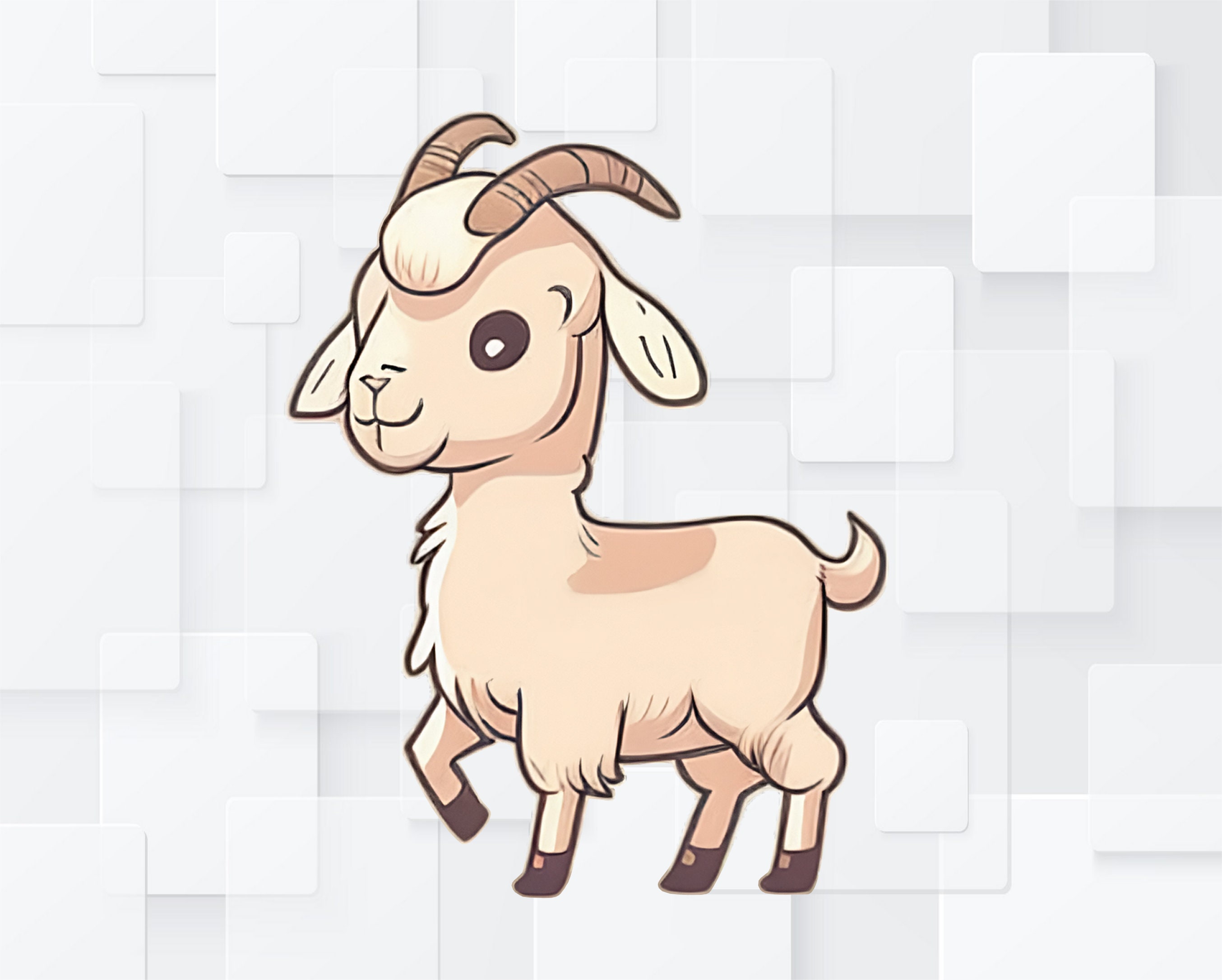 Cute Goat PNG Clipart Design Transparent Background Digital Download - Etsy