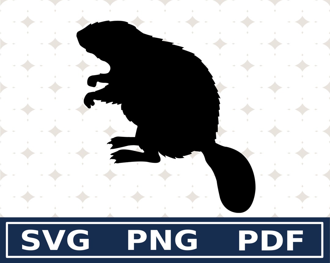 Beaver SVG DXF PNG Vector Clipart Design Cricut Silhouette Cut File for ...