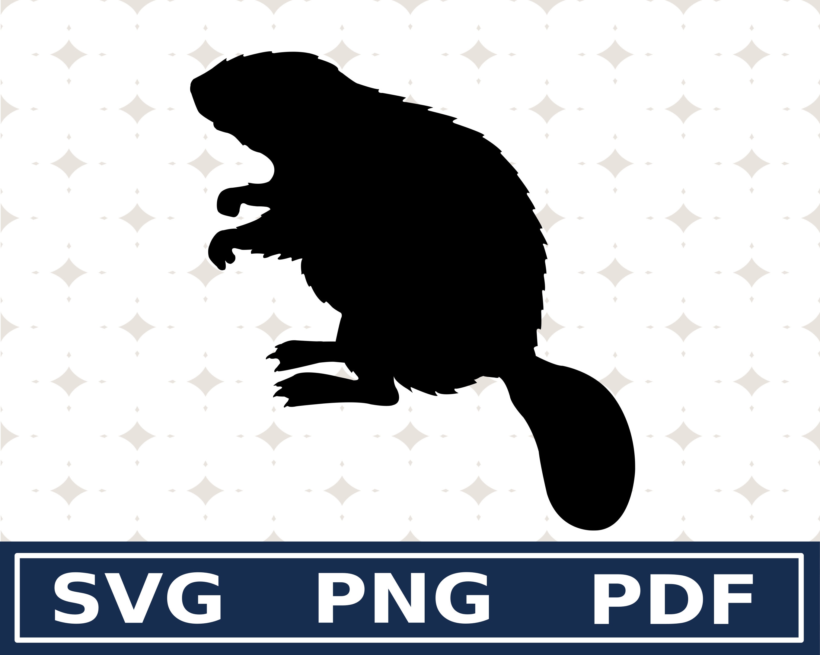 Beaver SVG DXF PNG Vector Clipart Design Cricut Silhouette Cut File for ...