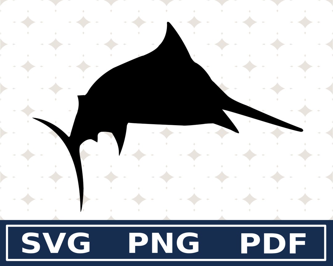 Swordfish SVG Clipart Animal Design Silhouette for Vinyl Decal Sticker ...