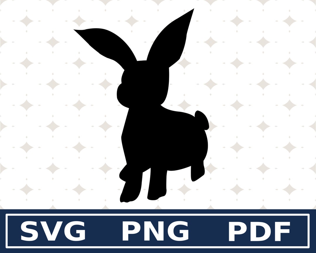 Rabbit SVG Clipart Bunny Animal Design Silhouette for Vinyl Decal ...