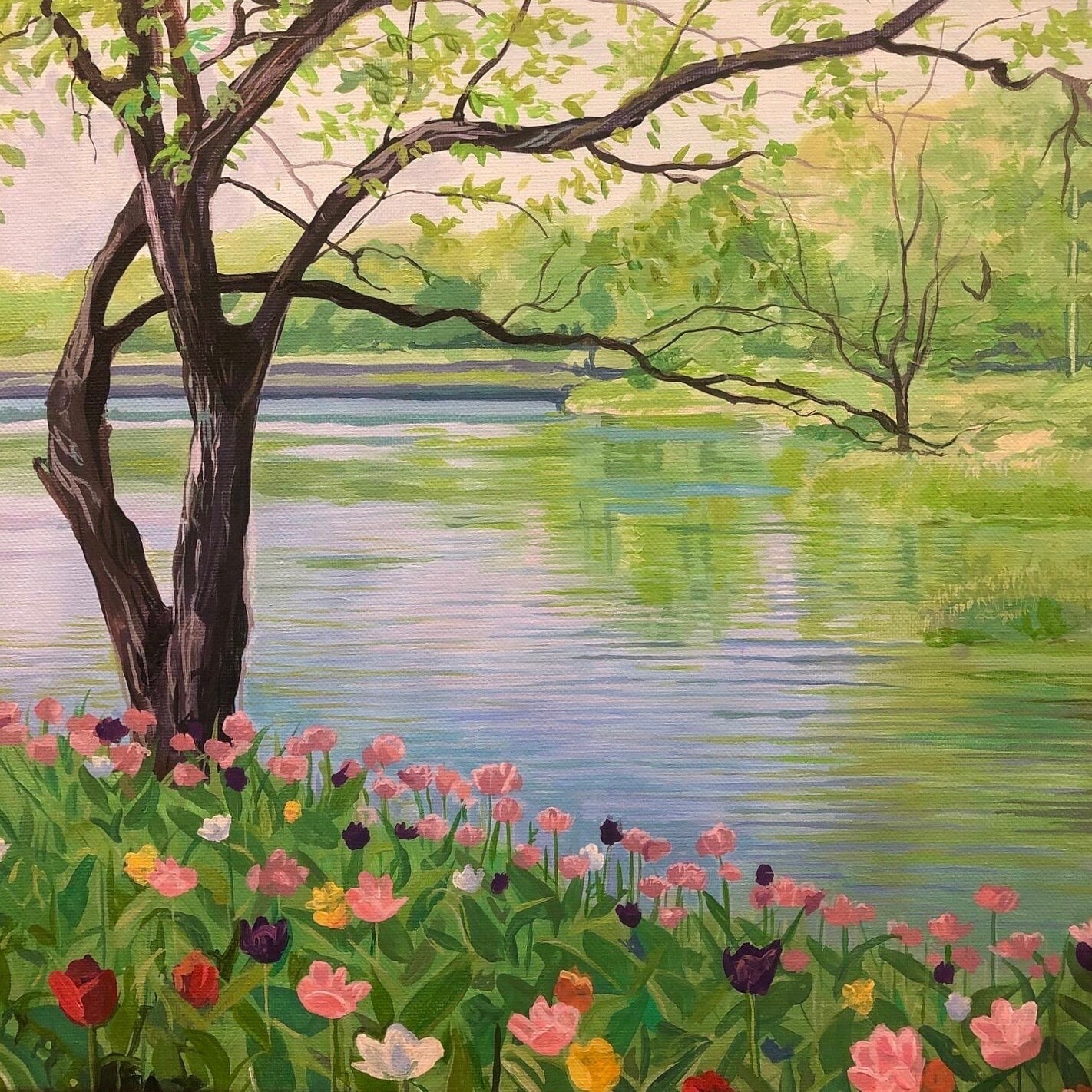 12x12 Painting day at the Park - Etsy