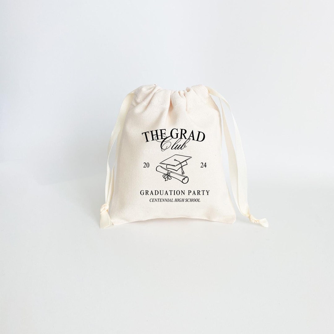 The Grad Club, Graduation Party Favor Bags, Personalized Graduation ...