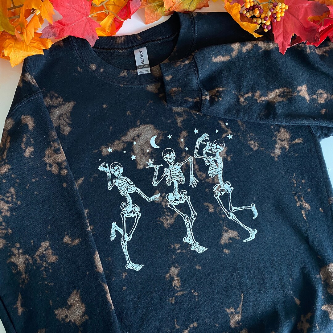 Distressed Retro Halloween Screen Print Transfer, Distressed Dancing ...
