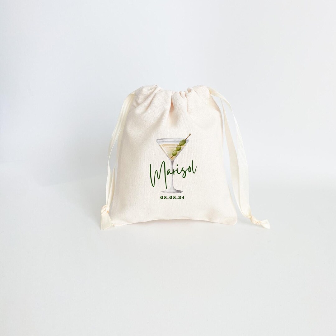 Martini Party Favor Bags, Martini Themed Bachelorette Party, Cocktail ...