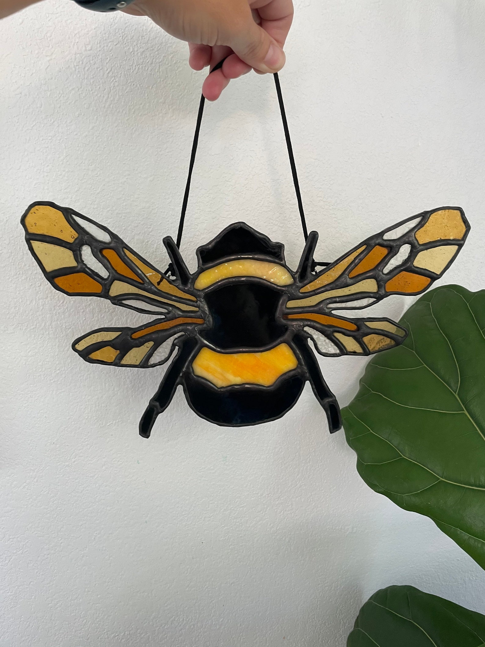 Sun Catcher: Stained Glass Bumble Bee - Etsy