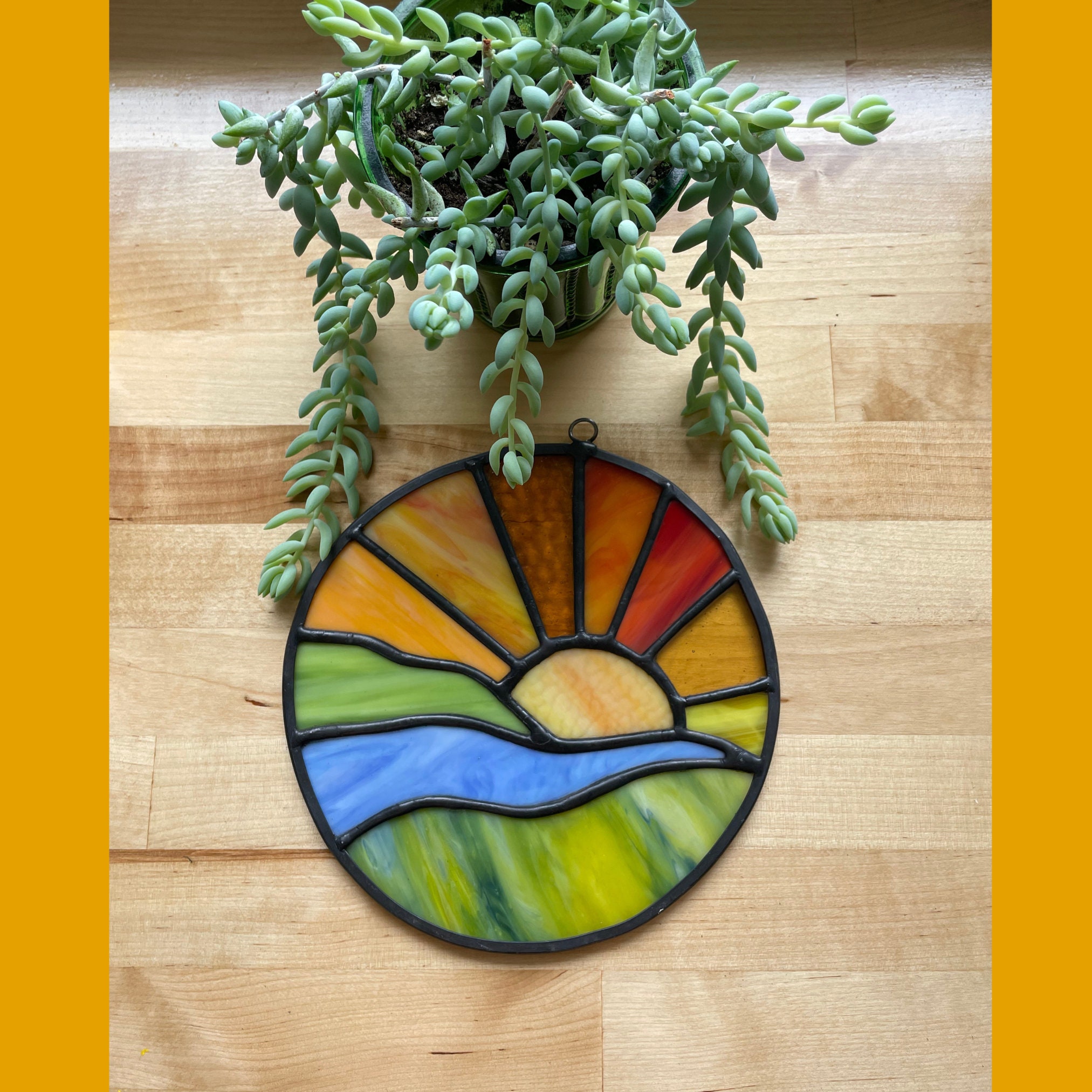 Stained Glass Digital Download Sunrise Circle Pattern - Etsy